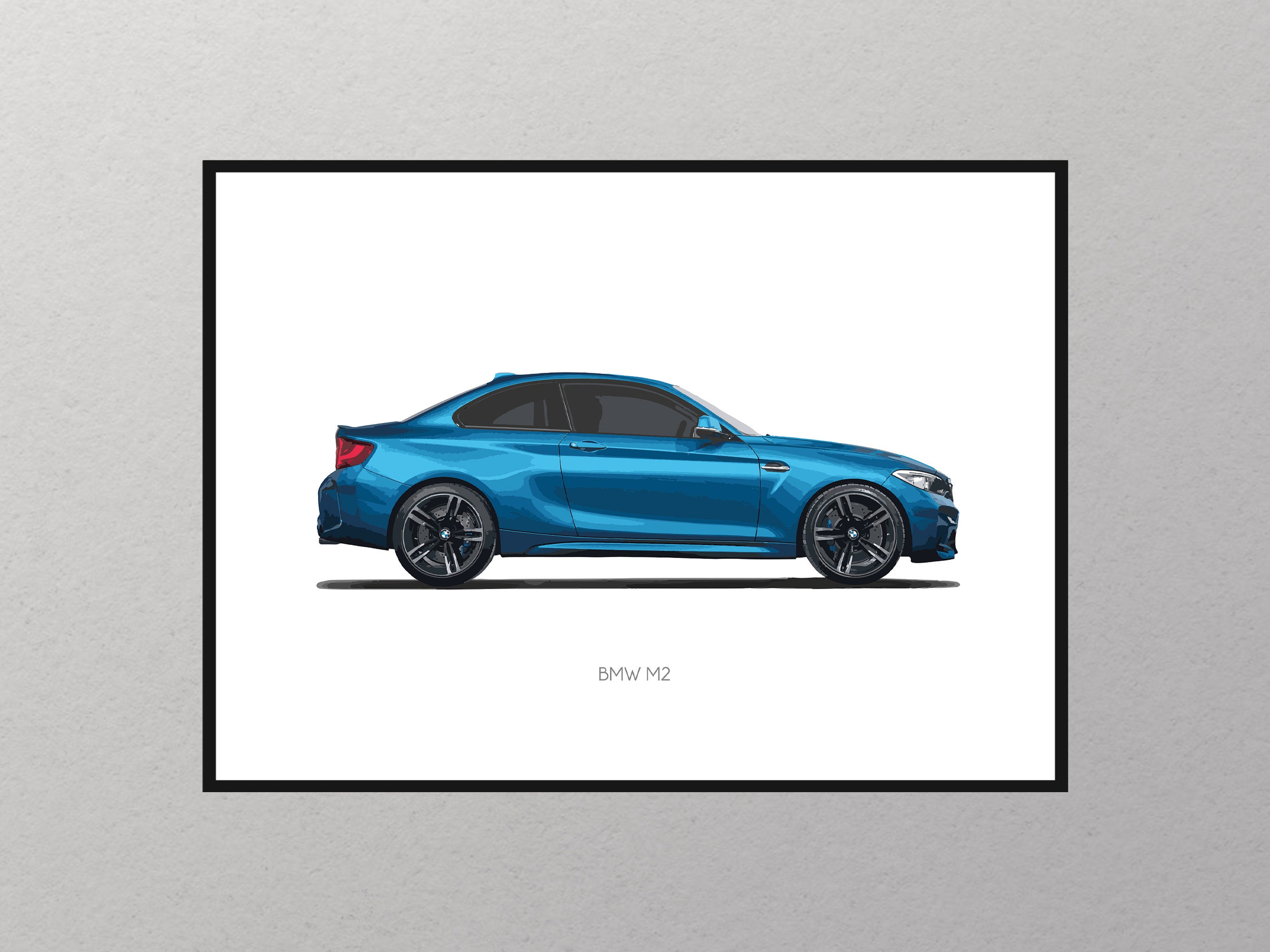 BMW M2 Poster Car Digital Illustration Wall Art Printable Automotive Art - Etsy