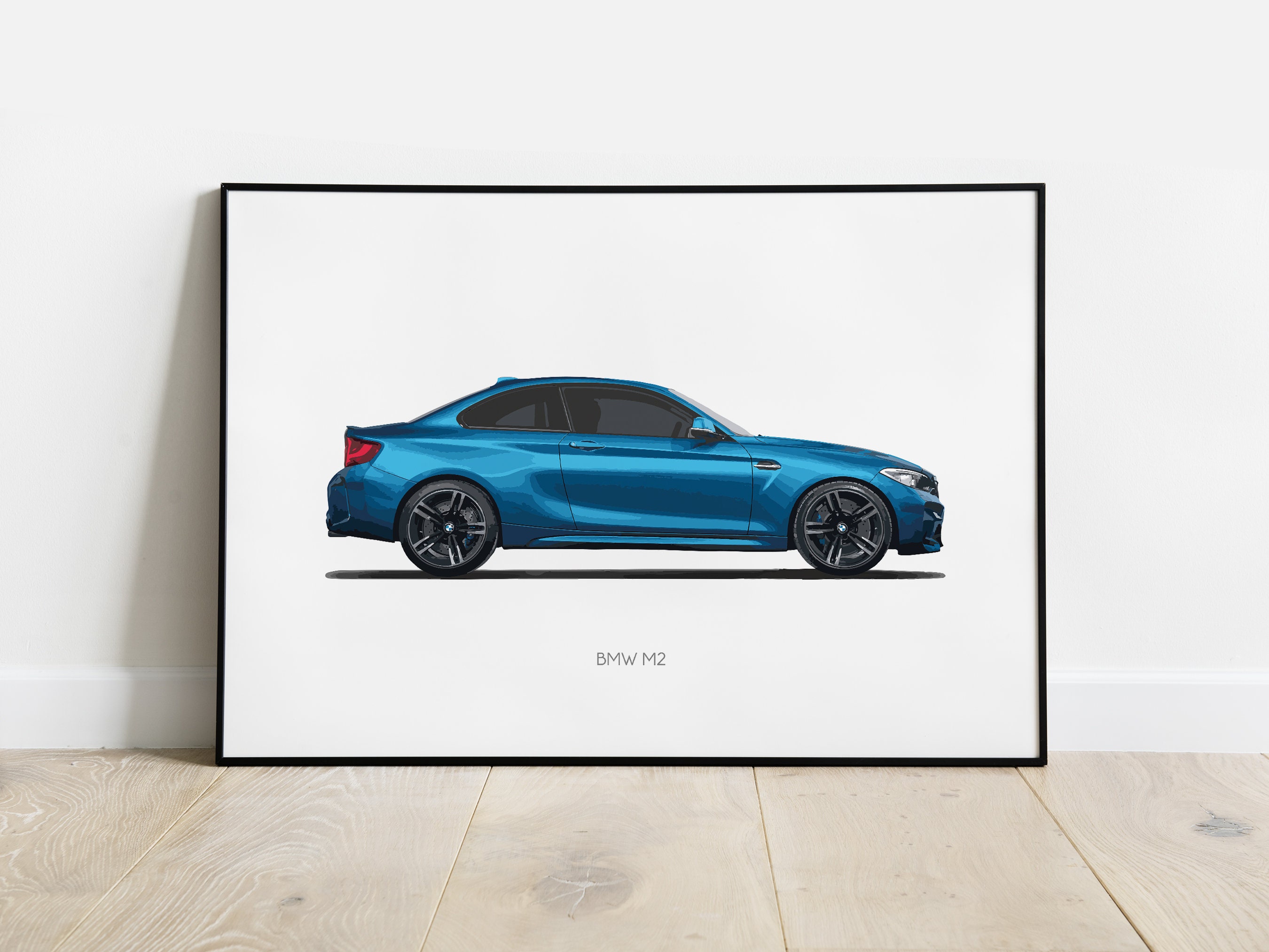 BMW M2 Poster Car Digital Illustration Wall Art Printable - Etsy
