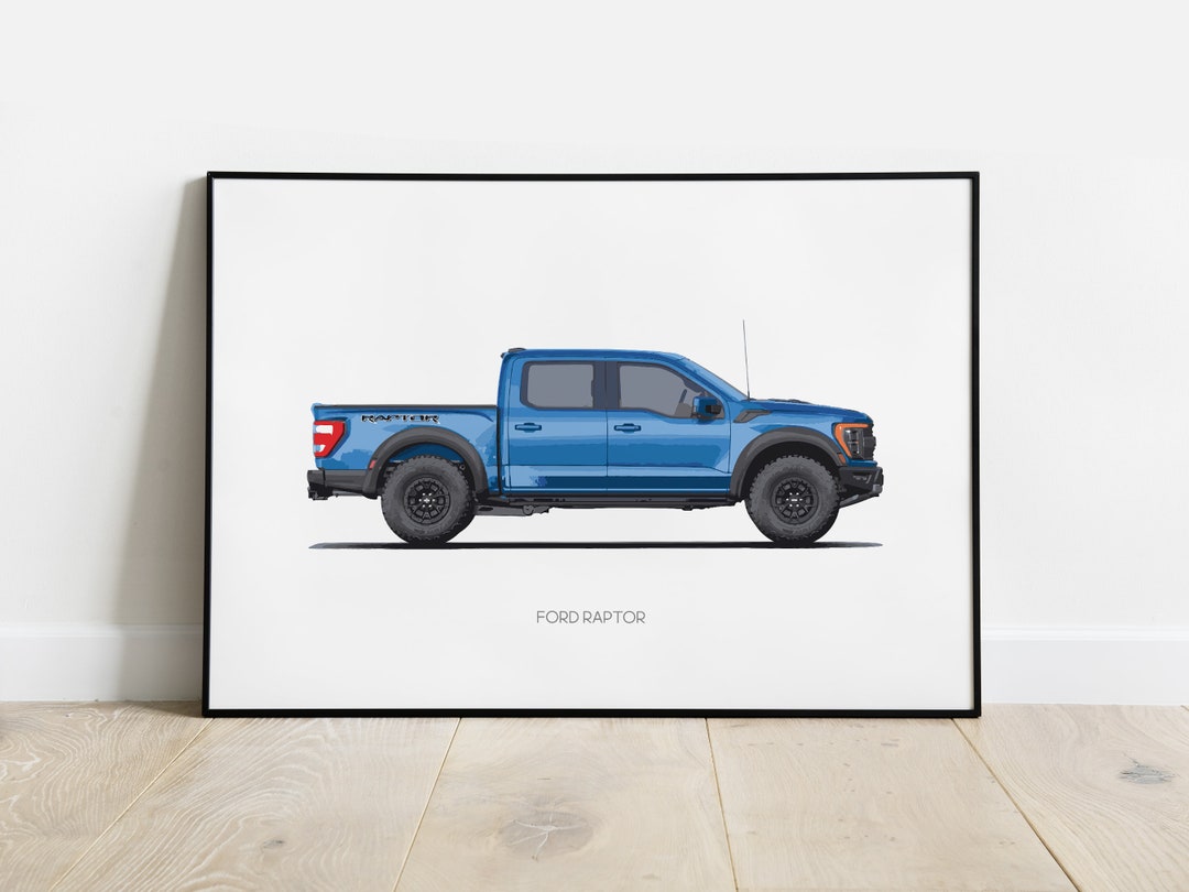 FORD RAPTOR Poster Car Digital Illustration Wall Art Printable ...