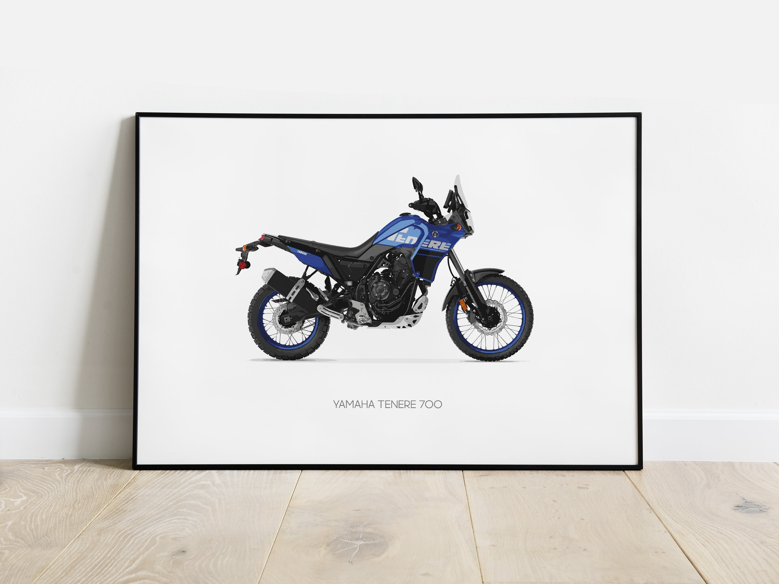 YAMAHA TENERE 700 Poster Digital Motorcycle Illustration Wall Art ...