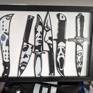 Horror Knives 3D Printed Bookmarks | Scary Movie Themed Bookmars | Uk ...