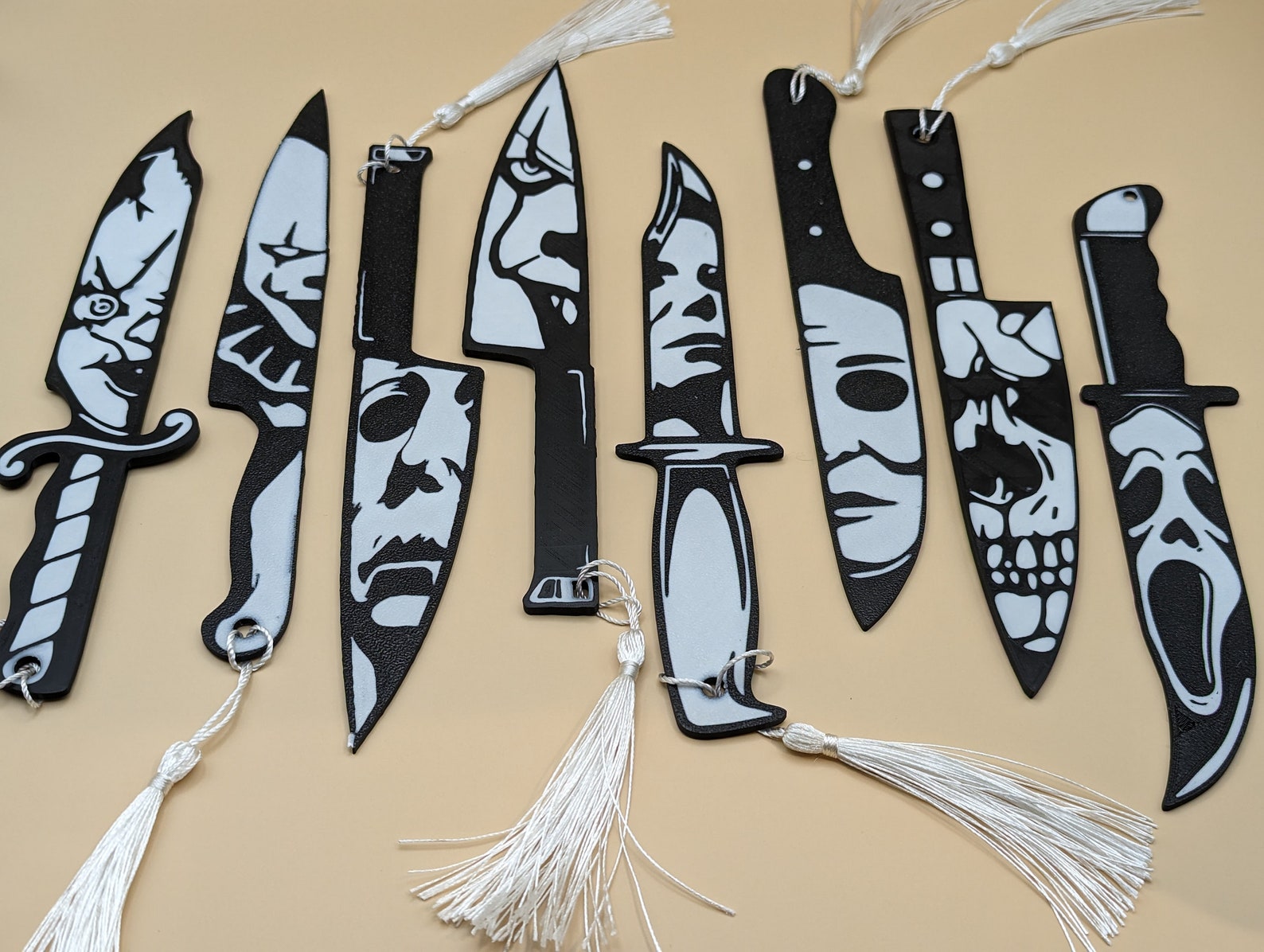 Horror Knives 3D Printed Bookmarks | Scary Movie Themed Bookmars | Uk ...