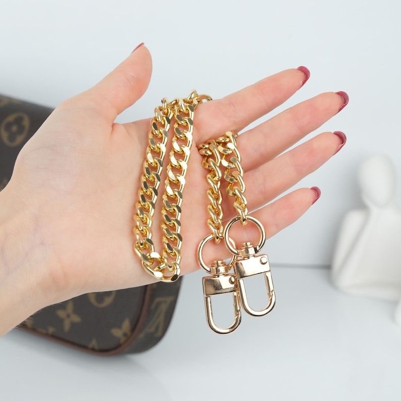 Women Purse Chain Strap, Gold - Silver, Luxury Chain Replacement ...