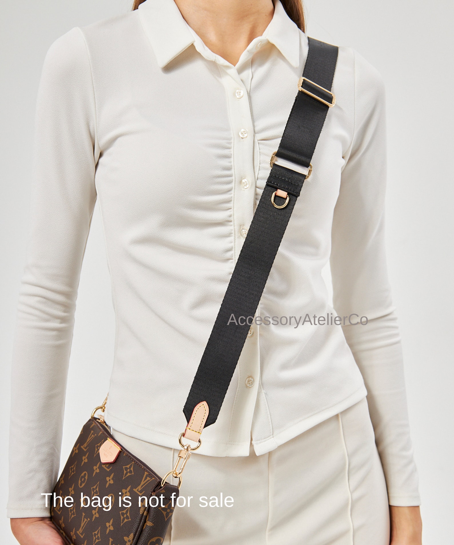 Black Multi Pochette Strap, Black Bag Strap, Women Bag Strap ...