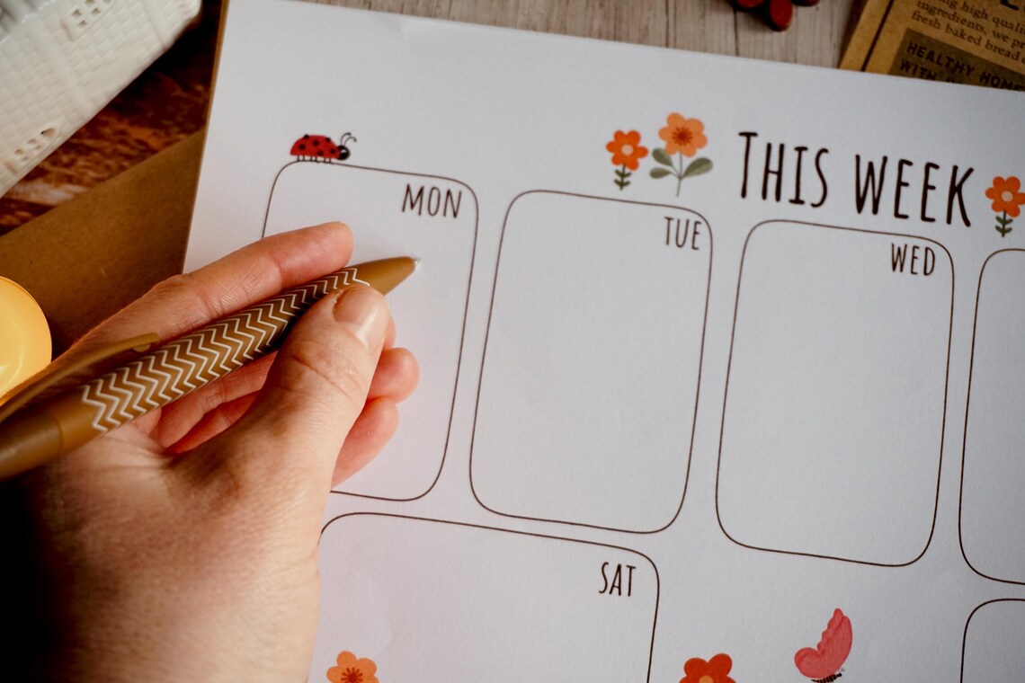 Weekly Planner Printable | Digital Download | Cute Weekly Planner ...