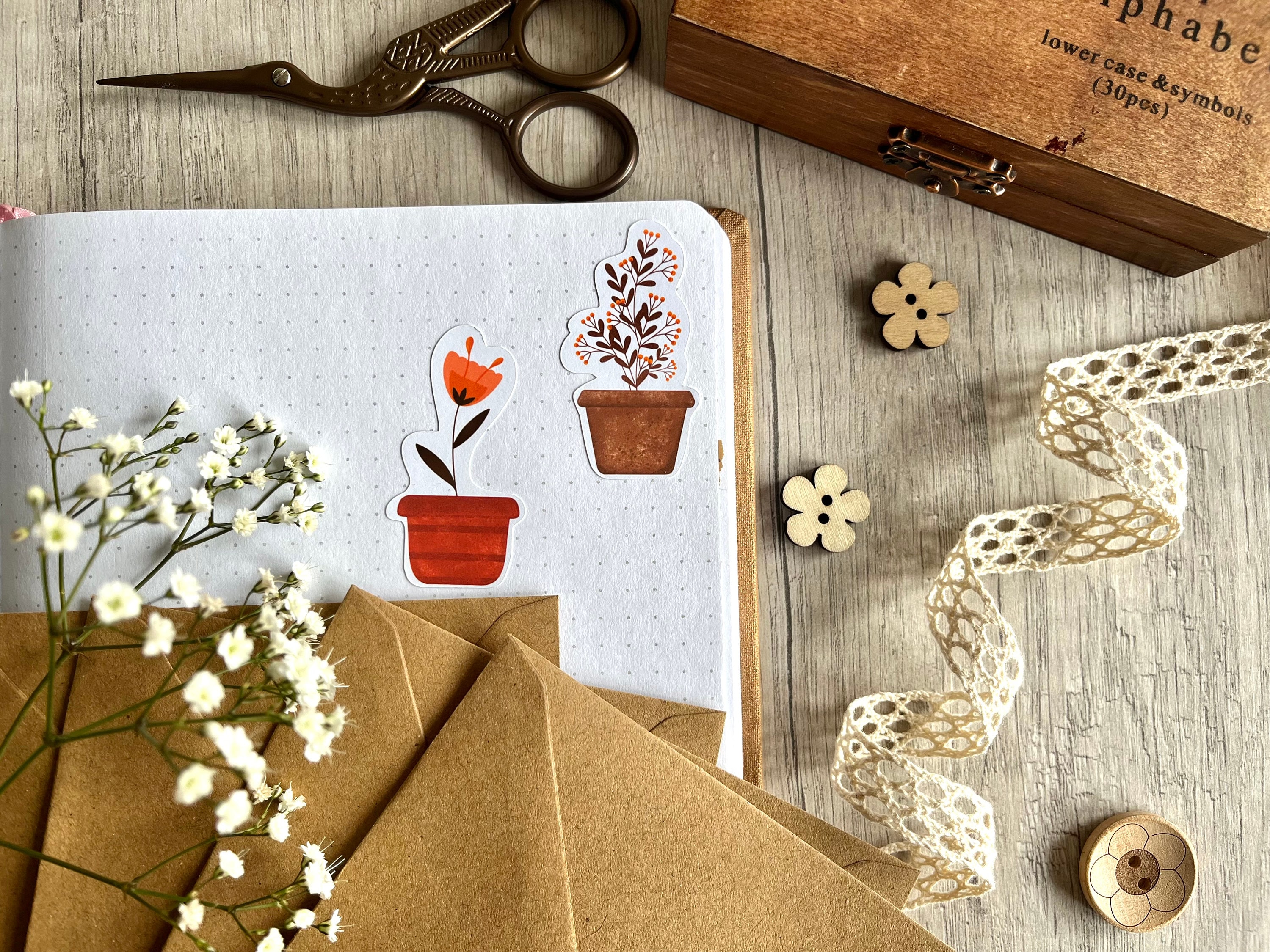 Plant Lovers Stickers Matte Sticker Flower Pot Stickers - Etsy