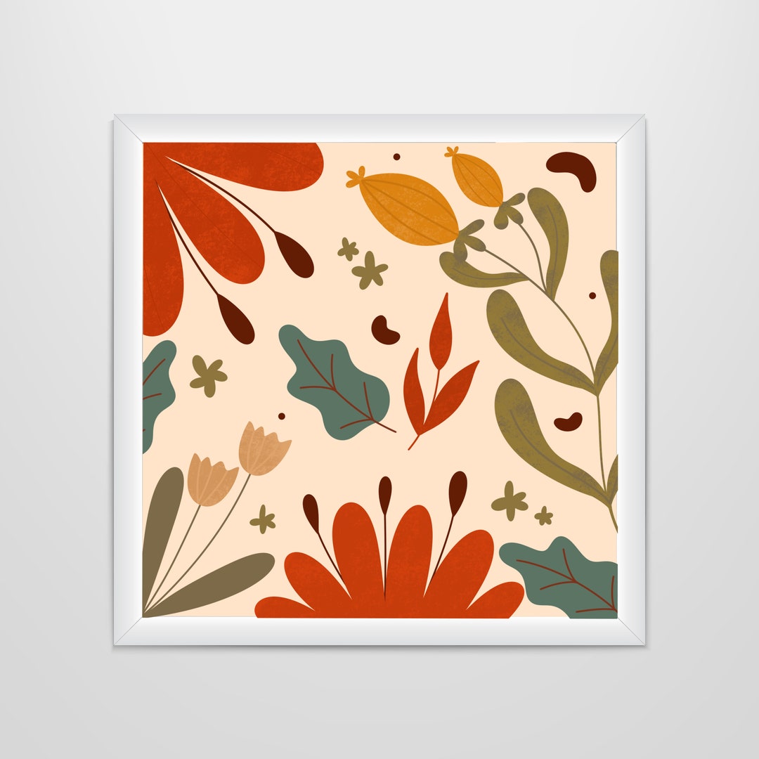 Floral Wall Art Floral Pattern Flower Wall Decor - Etsy