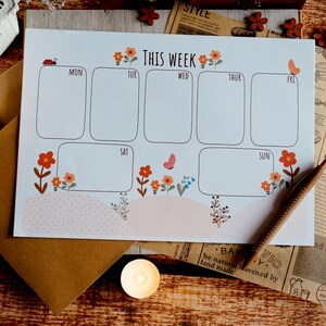 Weekly Planner Printable | Digital Download | Cute Weekly Planner ...