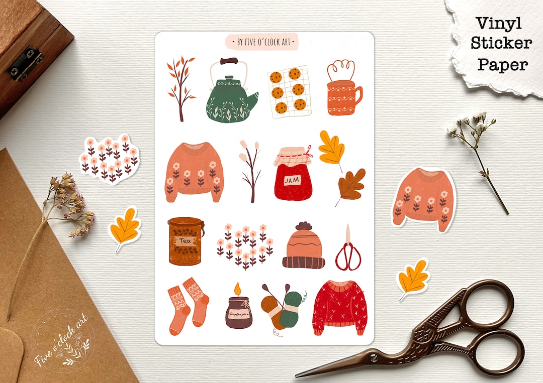 Autumn Cozy Stickers Fall Stickers planner Stickers Autumn Lovers ...