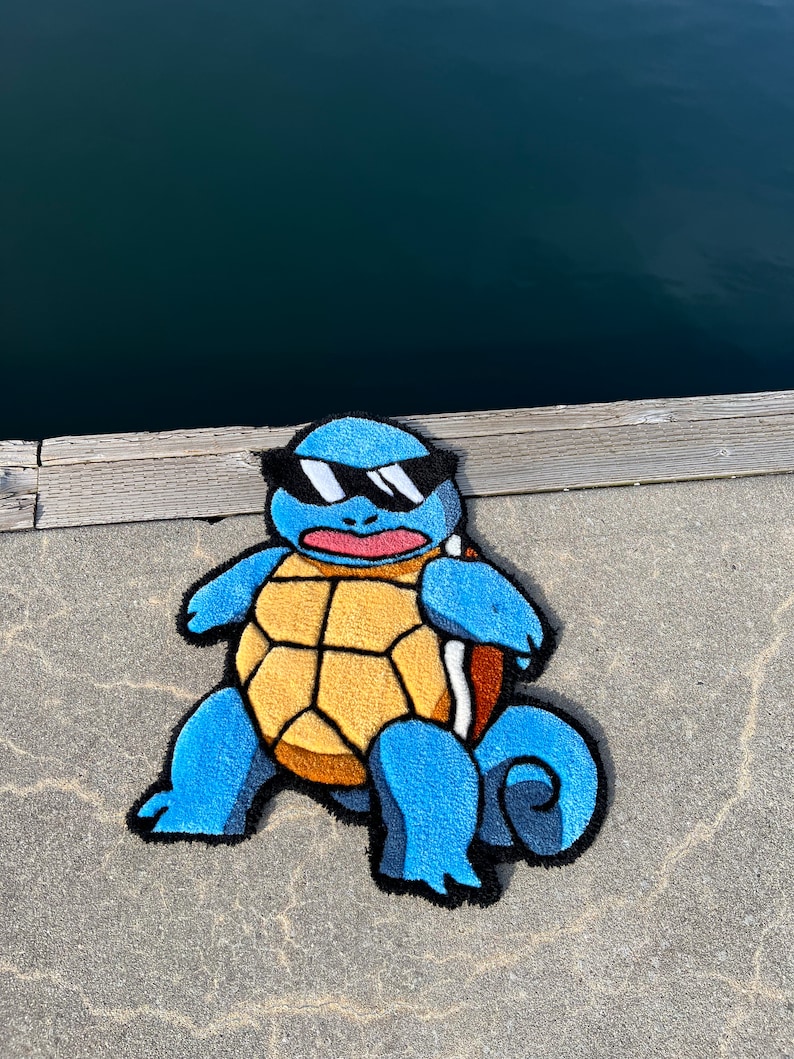 Squirtle Squad Leader Tufted Rug 2x2 - Etsy