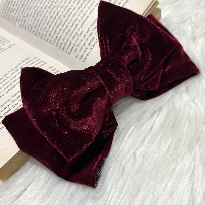 Maroon Hair Bow - Etsy