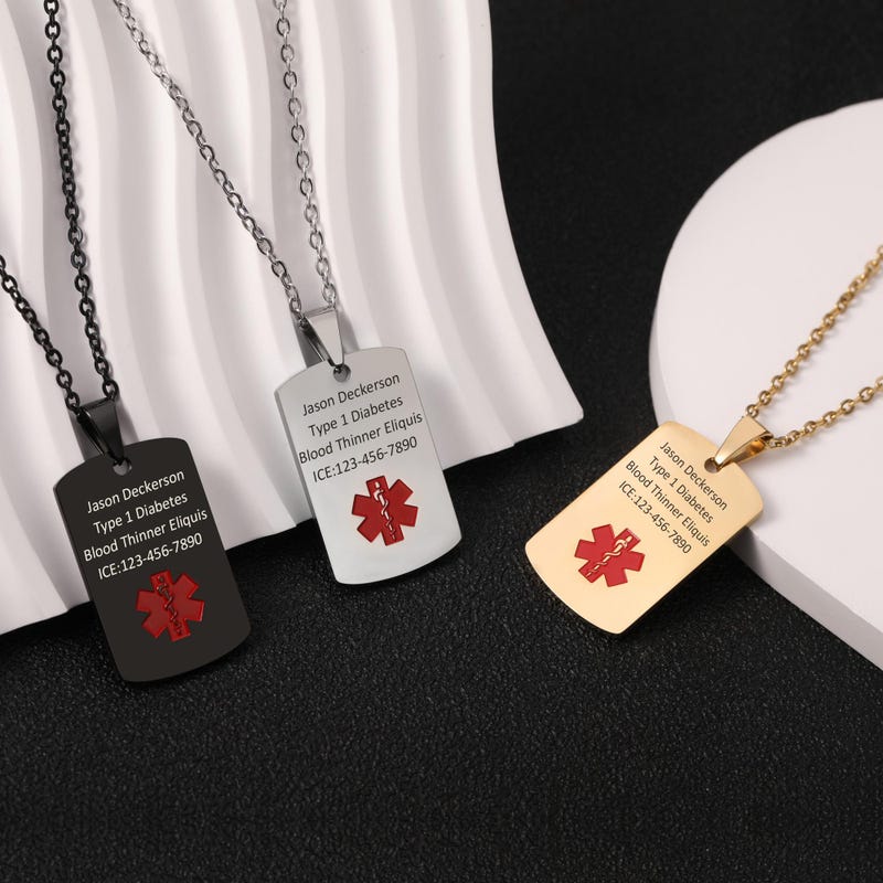 Medical Alert Necklaces - Etsy