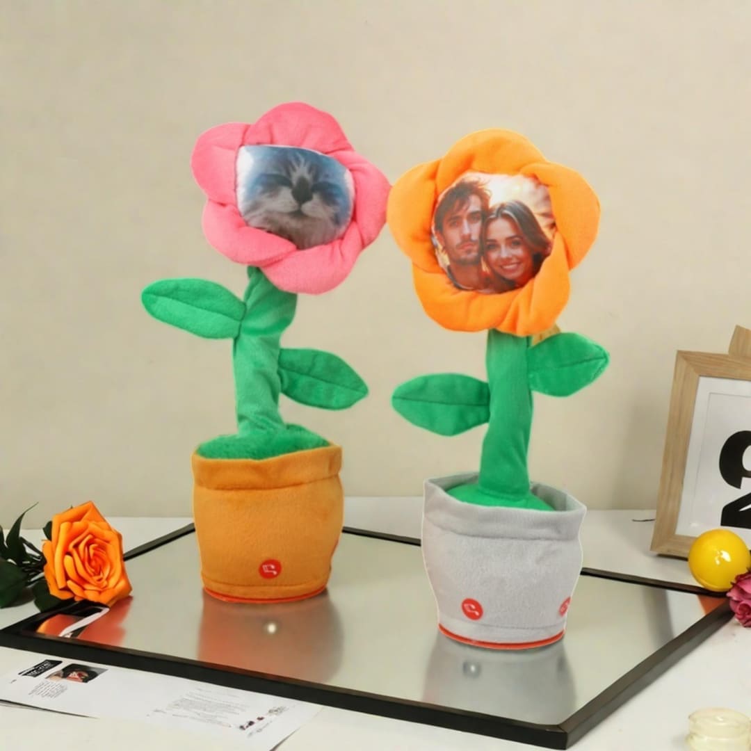 Singing Sunflower With Custom Photo,funny Dancing Flower With Face ...
