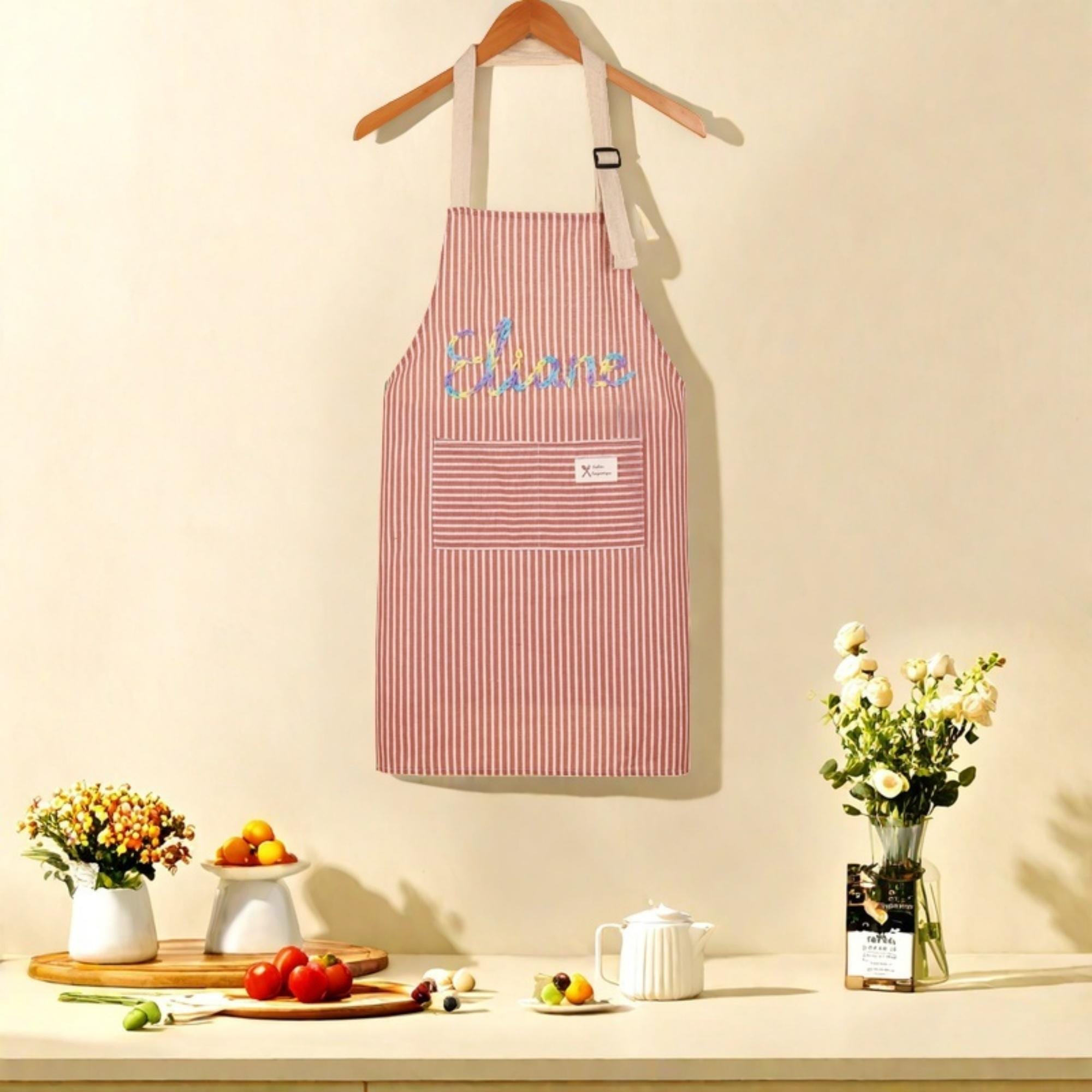 Personalized Hand Embroidered Apron,custom Name Apron for Mom,baking ...