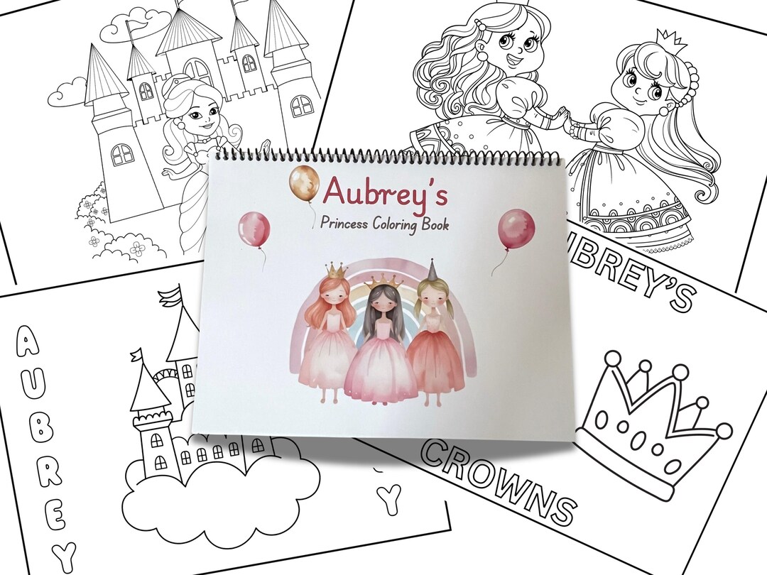 Personalized Princess Coloring Book: Custom Name Gift for Little ...