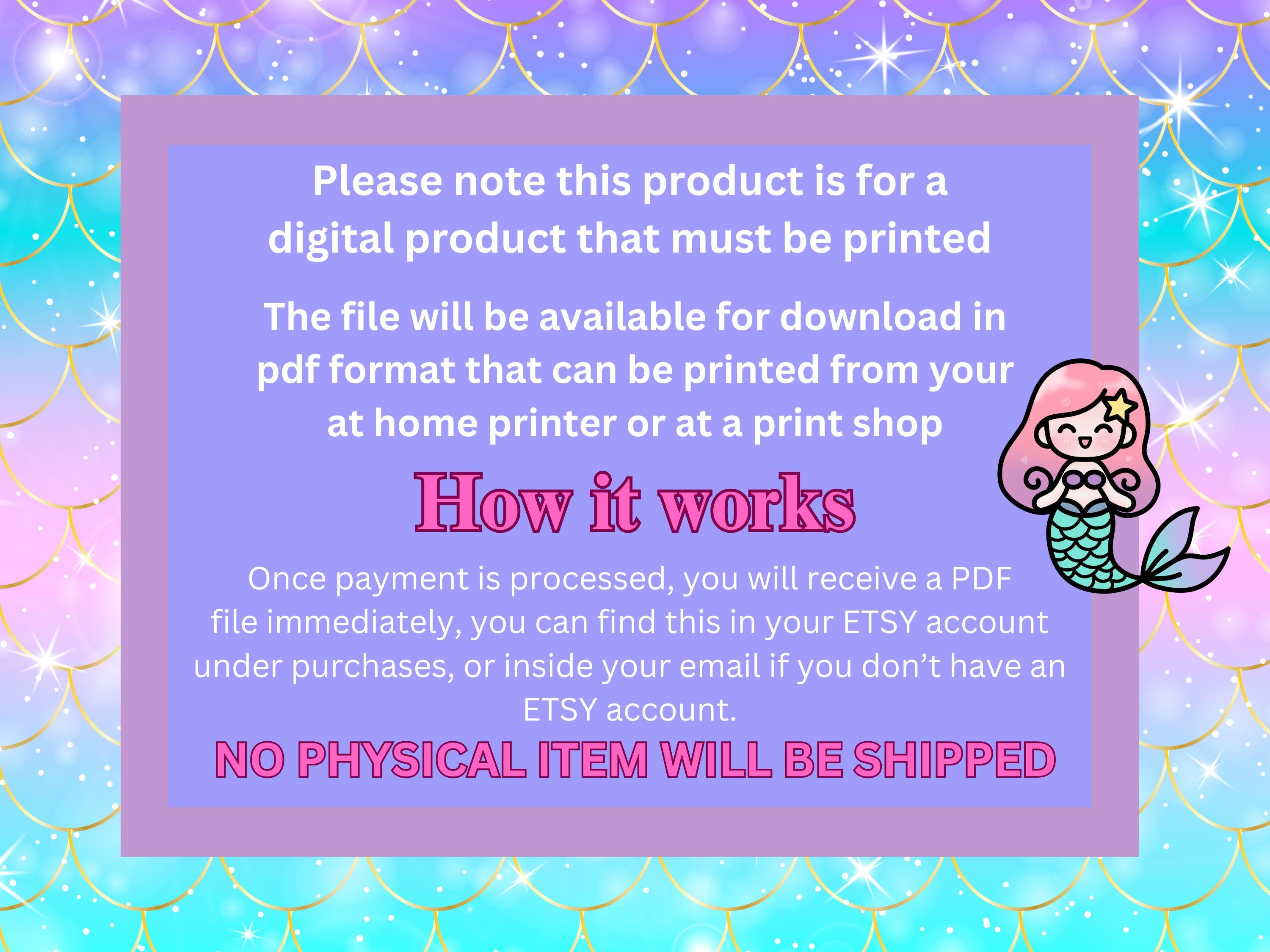 Magical Mermaid Coloring Pages Instant Download PDF Printable Coloring ...