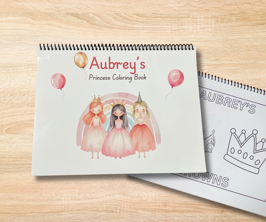 Personalized Princess Coloring Book: Custom Name Gift for Girls - Etsy