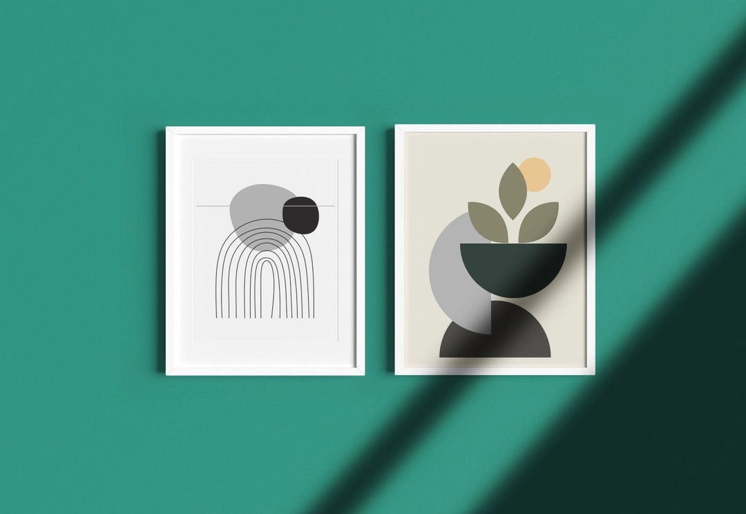 Set of 2 Boho Style Printable Wall Arts Digital Download - Etsy