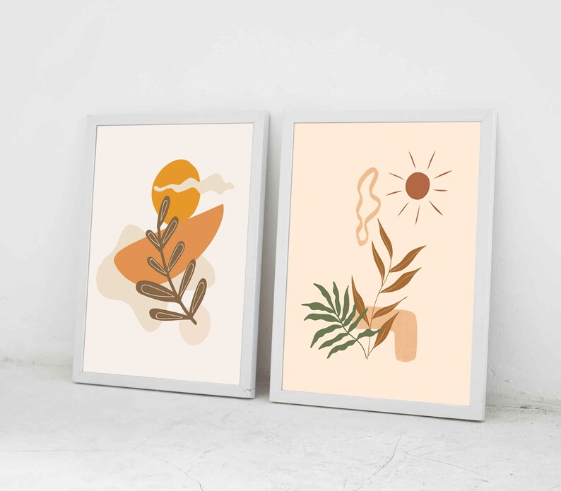 Set of 2 Boho Style, Printable Wall Arts,best for Your Wall, Digital ...