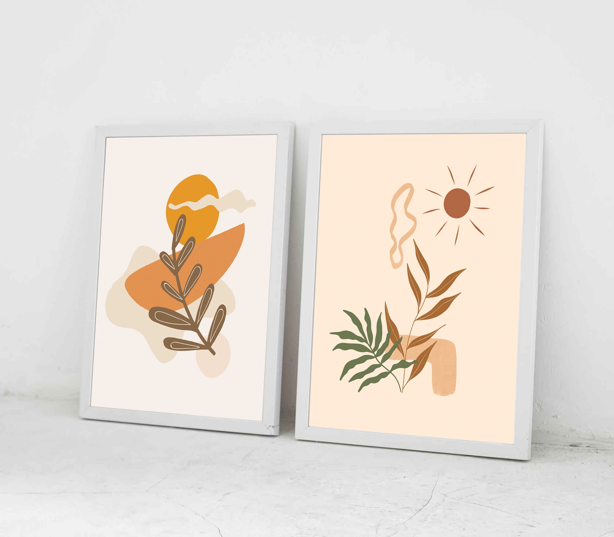 Set of 2 Boho Style, Printable Wall Arts,best for Your Wall, Digital ...
