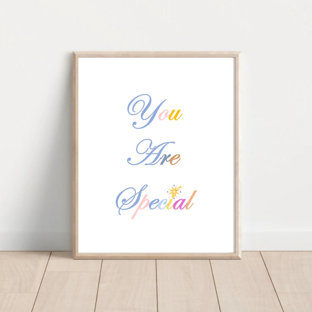 You Are Special Wall Art, Nursery Kids Play Room Decor Kids and Baby ...
