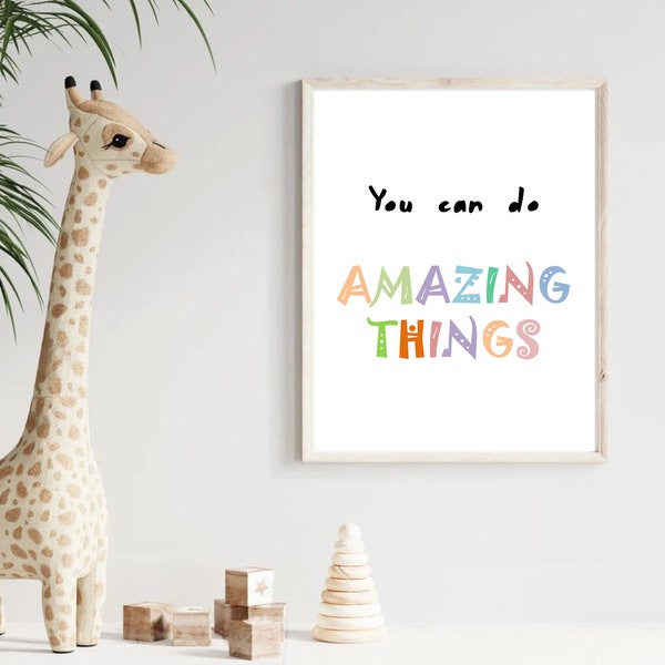 Positive Affirmations Wall Art Kids - Etsy