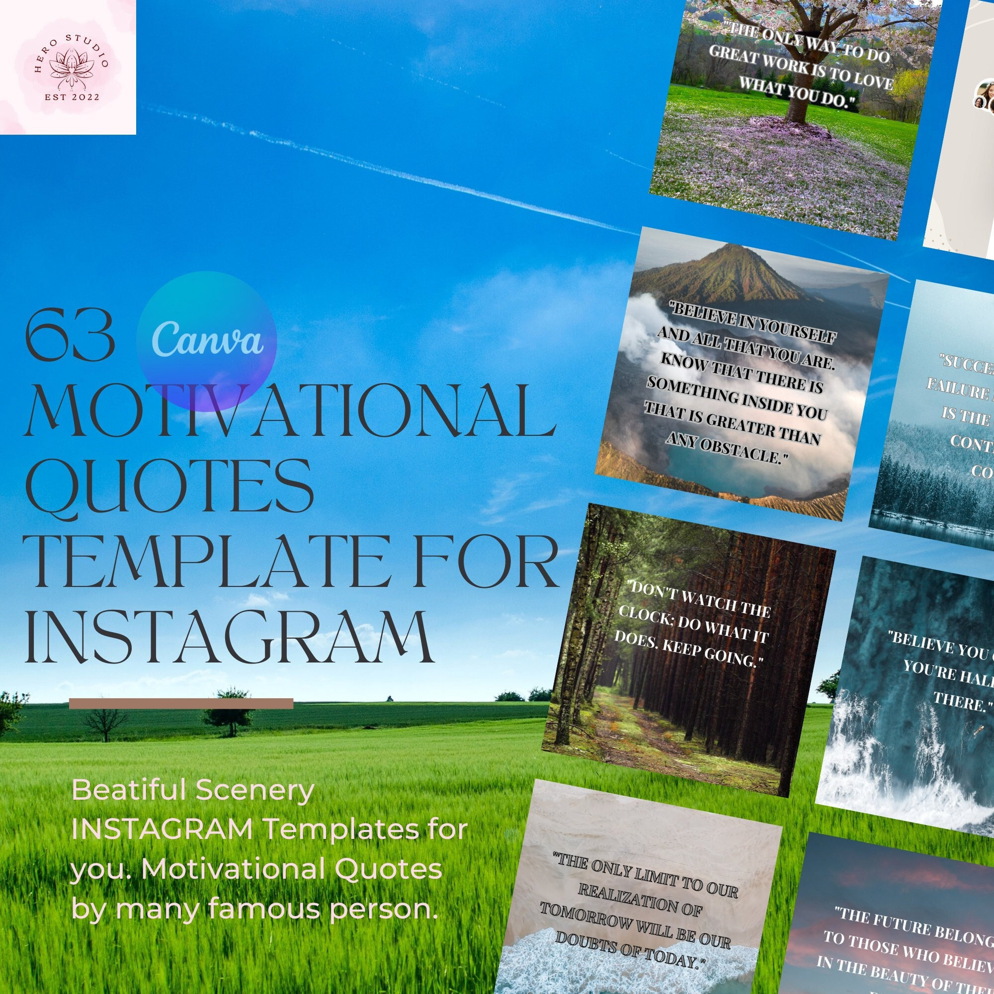 63 Instagram Motivational Quotes Digital Quote Templates Inspirational ...