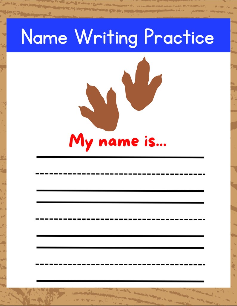 Printable Toddler Worksheet | Name Writing Practice for Kids Printable ...