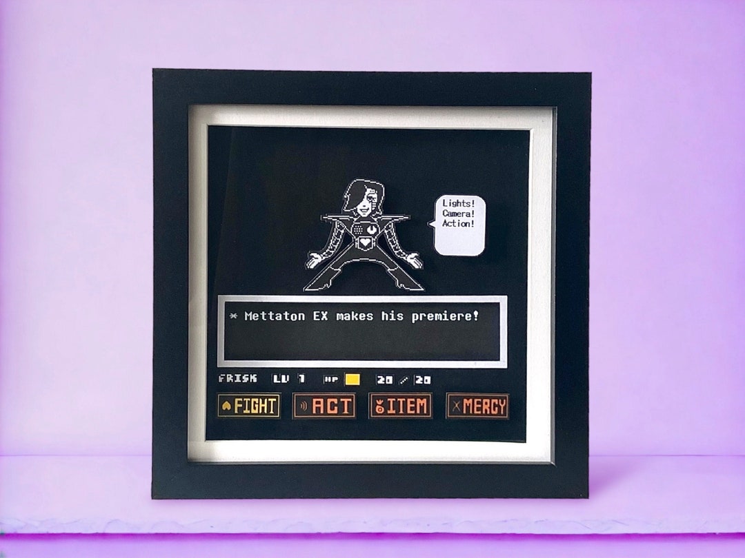 Mettaton EX Boss Fight Undertale, Shadow Box, Personalised, 3D Pixel ...