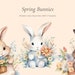 Spring Bunnies Clipart Flowers Clipart Children Clipart Easter Clipart ...