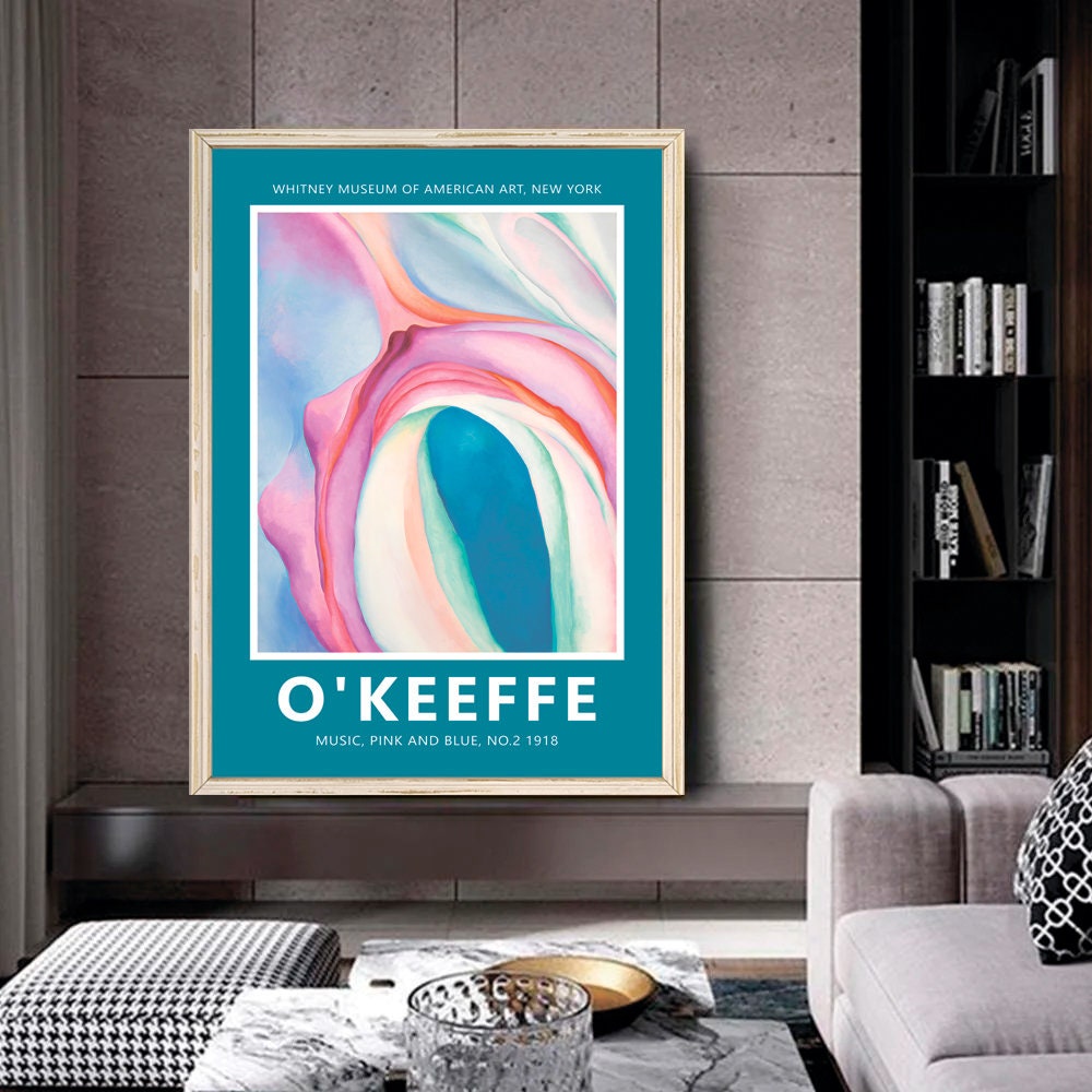 Georgia O'keeffe Music, Pink and Blue, 1918 Print,o'keeffe No.2 Poster ...