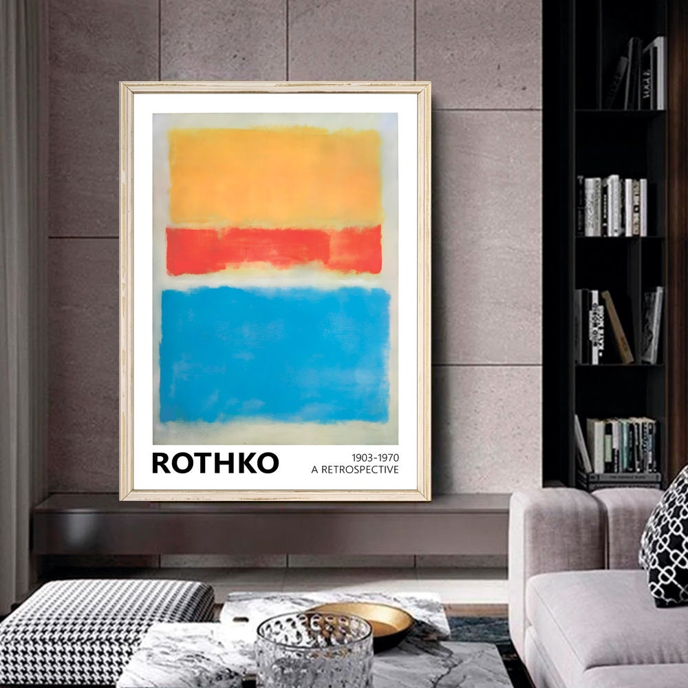 Mark Rothko Rot Blau Gelb Kunstdruck, Ausstellungsplakat, Moderne ...