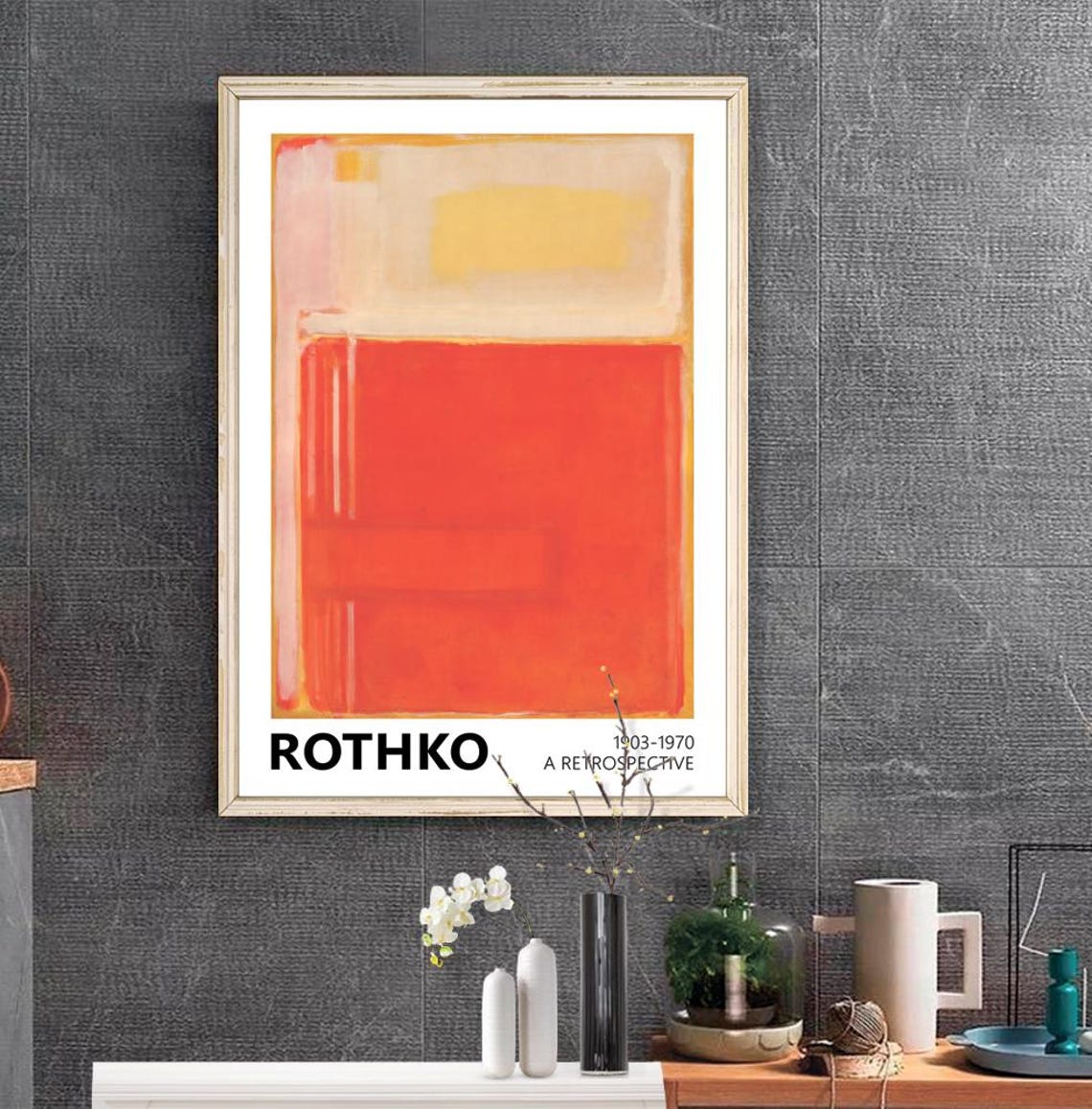 Mark Rothko Exhibition Poster: Orange, Yellow, White Print (digital ...