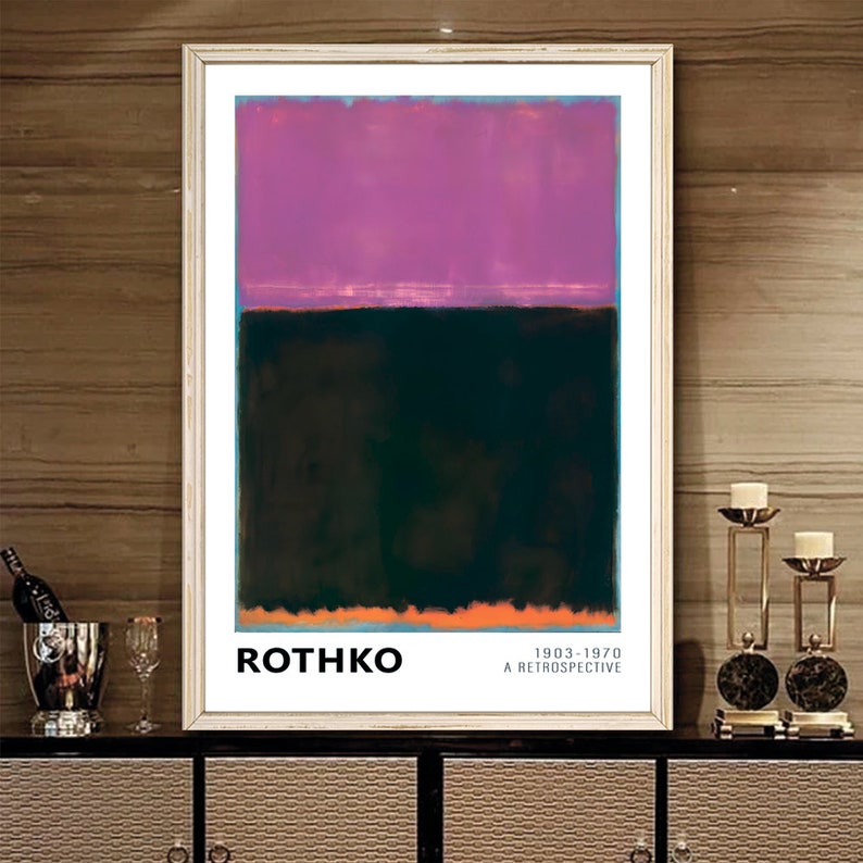 Mark Rothko Art Print: Purple, Orange & Black Modern Wall Decor ...