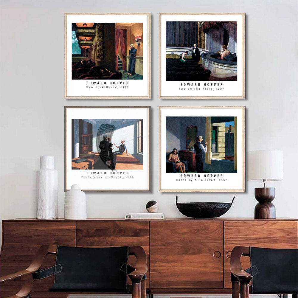 Set of 50 Edward Hopper Print,50 Pieces of Edward Hopper Posters,edward ...
