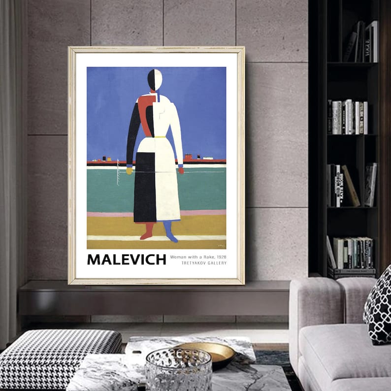 Kazimir Malevich Woman With a Rake, 1928 Print Wall Art,malevich Poster ...