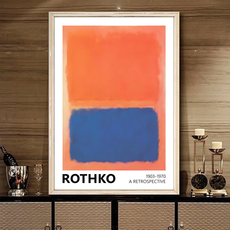 Mark Rothko Blue and Orange Art Print: Minimalism Exhibition Poster ...