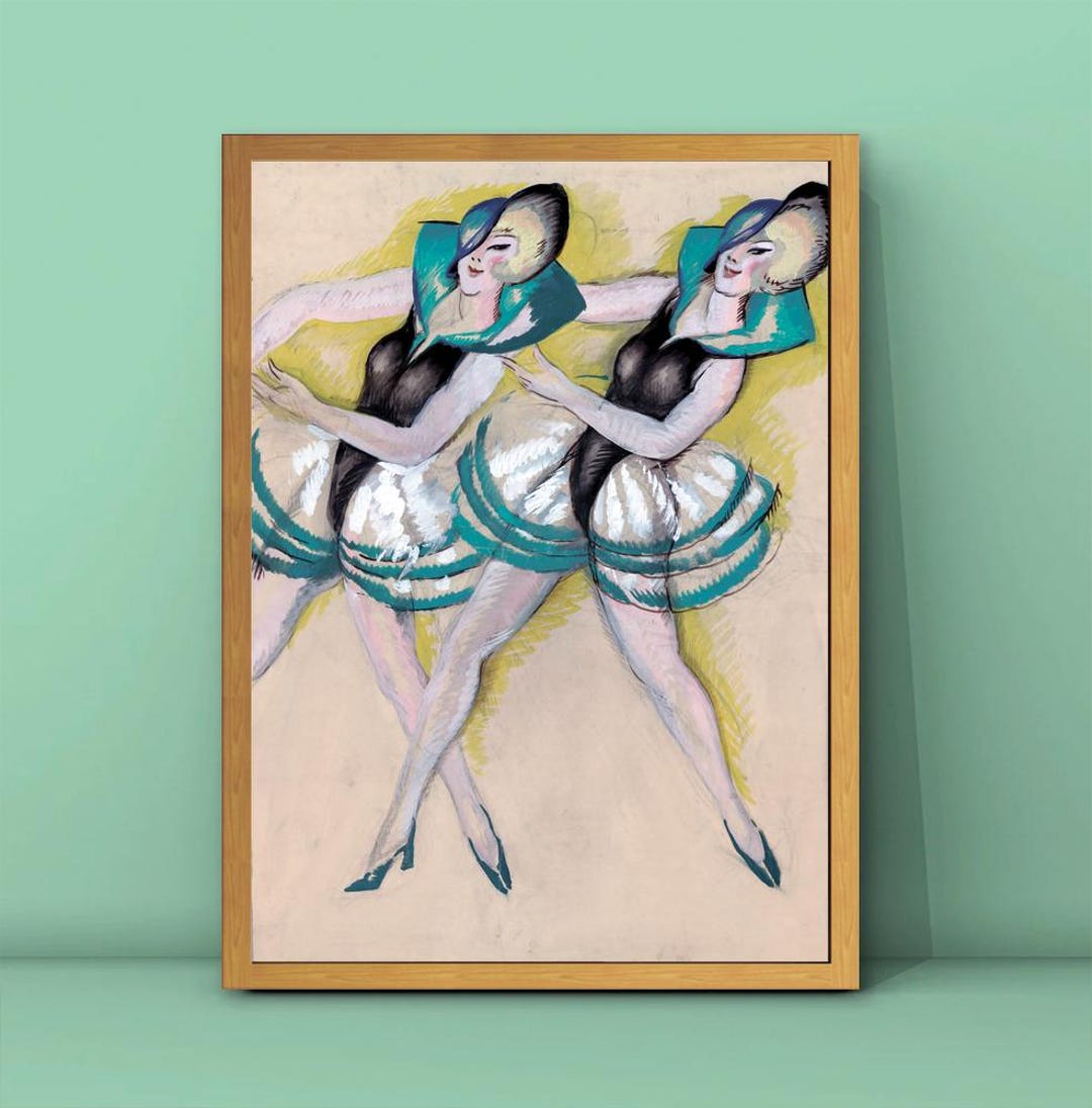 Two Dancer Poster,vintage Dancer Print,vintage Dance Poster,vintage ...