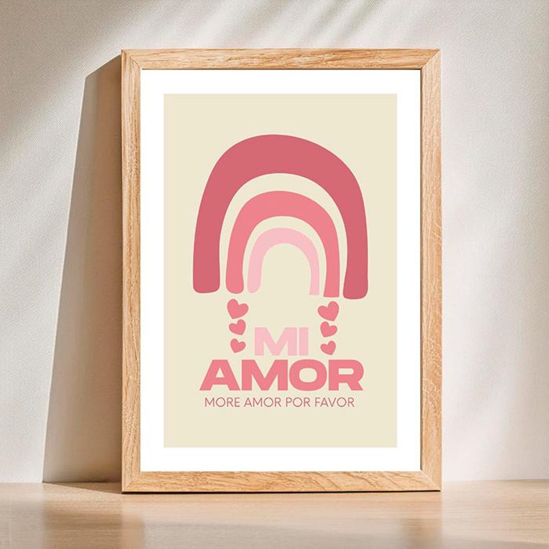 Mi Amor Print,more Amor Por Favor Print,heart Quote Print,love Quote ...
