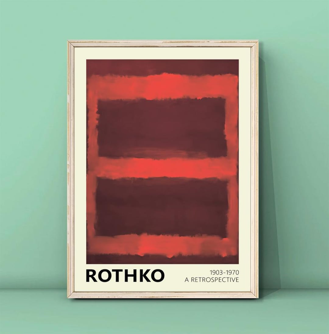 Mark Rothko Print,exhibition Poster,modern Wall Decor,rothko ...