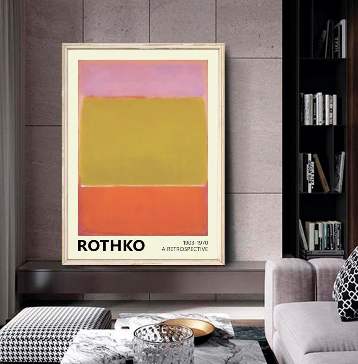 Mark Rothko Red and Purple Yellow Print Art,exhibition Poster,rothko ...