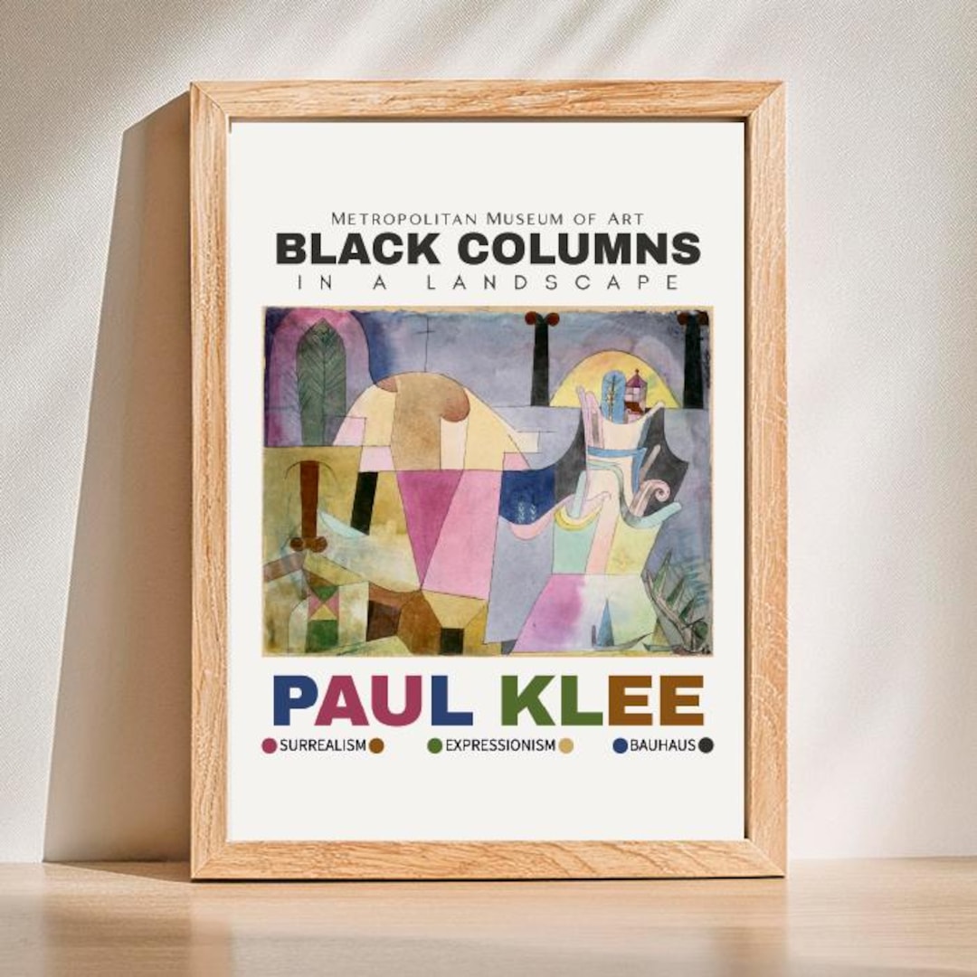 Paul Klee Black Columns in a Landscape Print,expressionism Poster ...