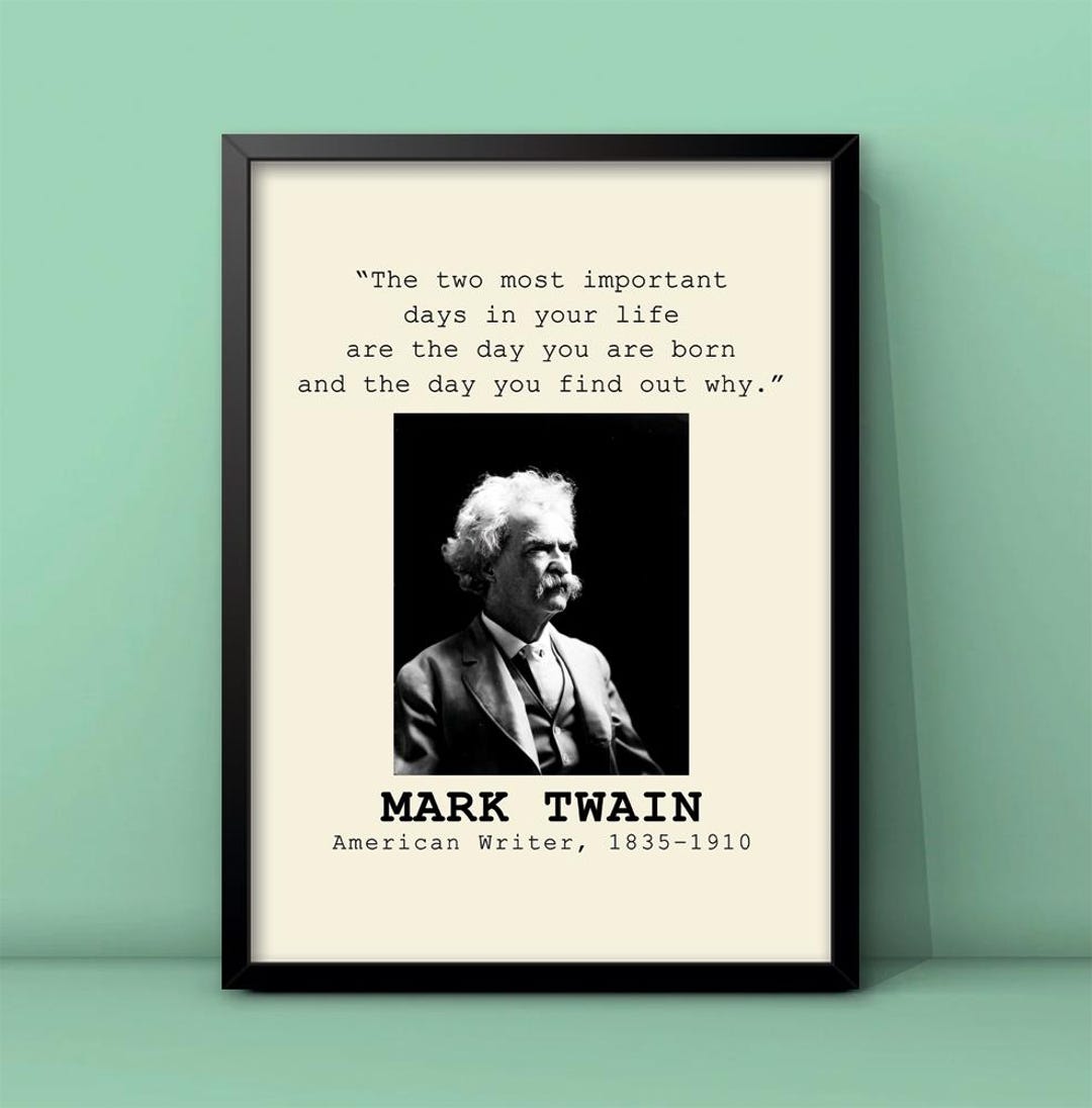 Mark Twain Quote Print: Inspirational Saying Poster (digital Download ...