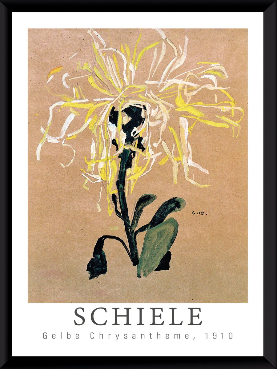 Printable Egon Schiele Gelbe Chrysantheme, 1910 Print,instant Download ...