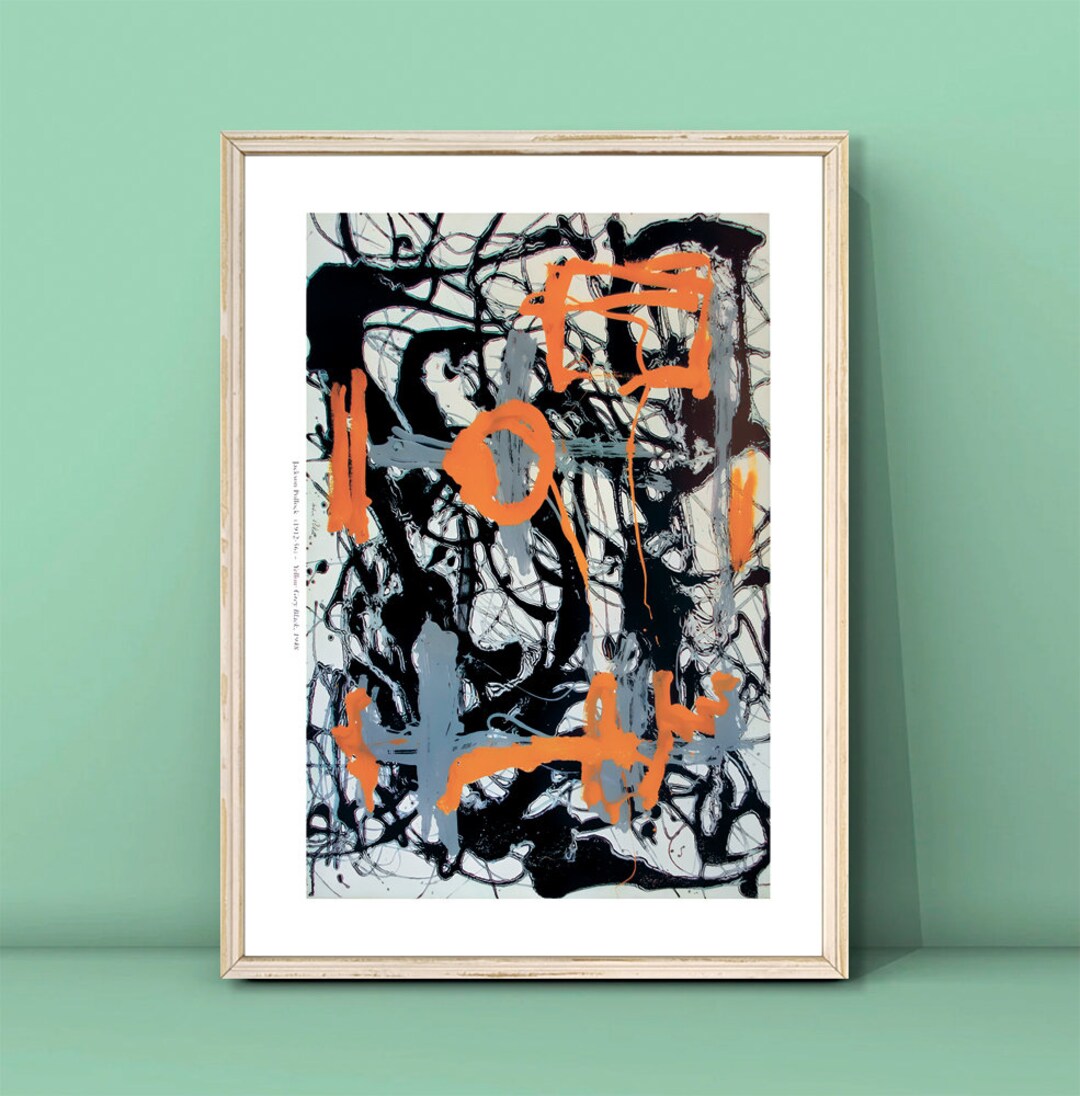 Jackson Pollock Abstract Painting,exhibition Print,pollock Print ...