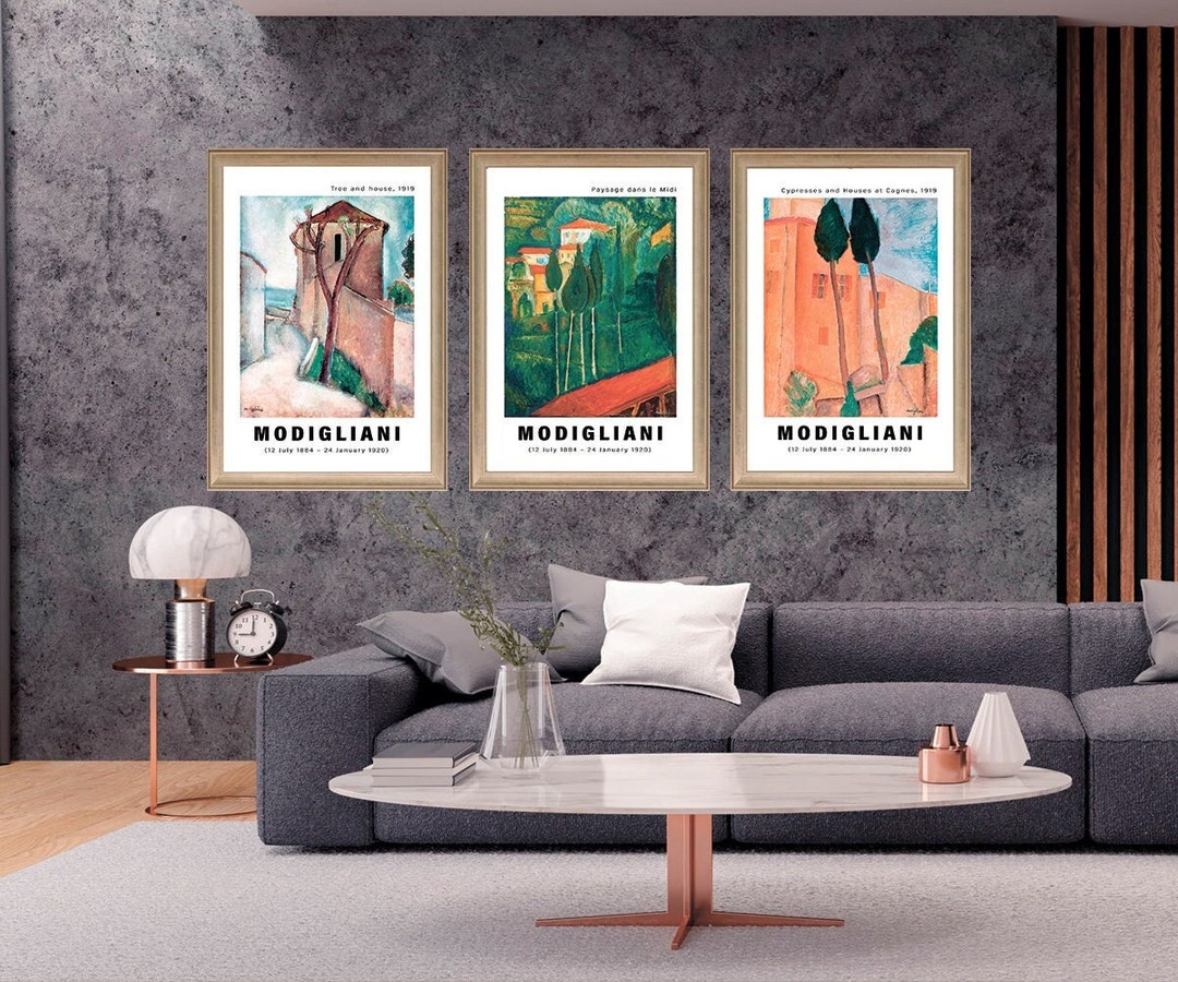 Printable Set of 3 Amedeo Modigliani Landscape Printinstant - Etsy