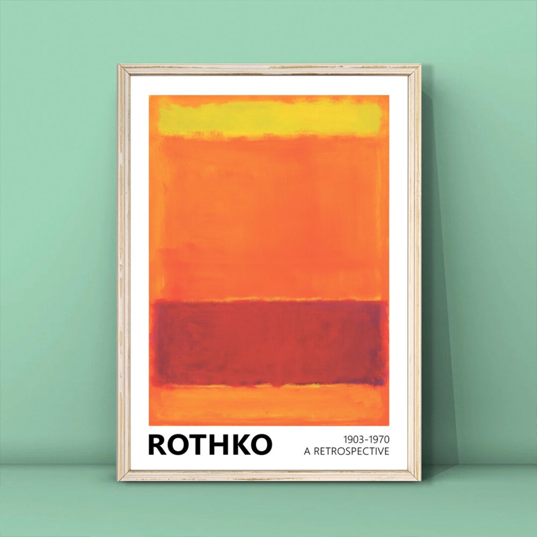 Mark Rothko Red Orange Yellow Art Print,exhibition Print,modern Wall ...