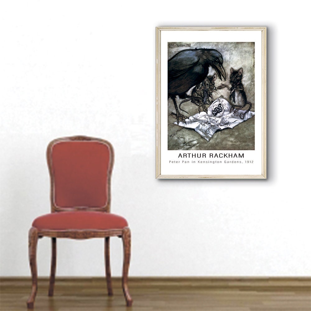 Arthur Rackham Peter Pan in Kensington Gardens Print,vintage ...