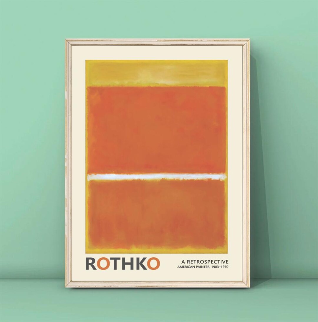 Mark Rothko Orange and Yellow Print Art,rothko Print,exhibition Poster ...
