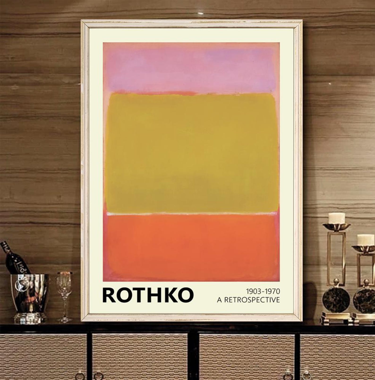 Mark Rothko Red and Purple Yellow Print Art,exhibition Poster,rothko ...